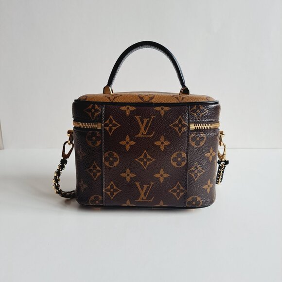 Louis Vuitton | Bags | Louis Vuitton Vanity Pm Monogram Reverse Canvas Crossbody Bag Brown ...